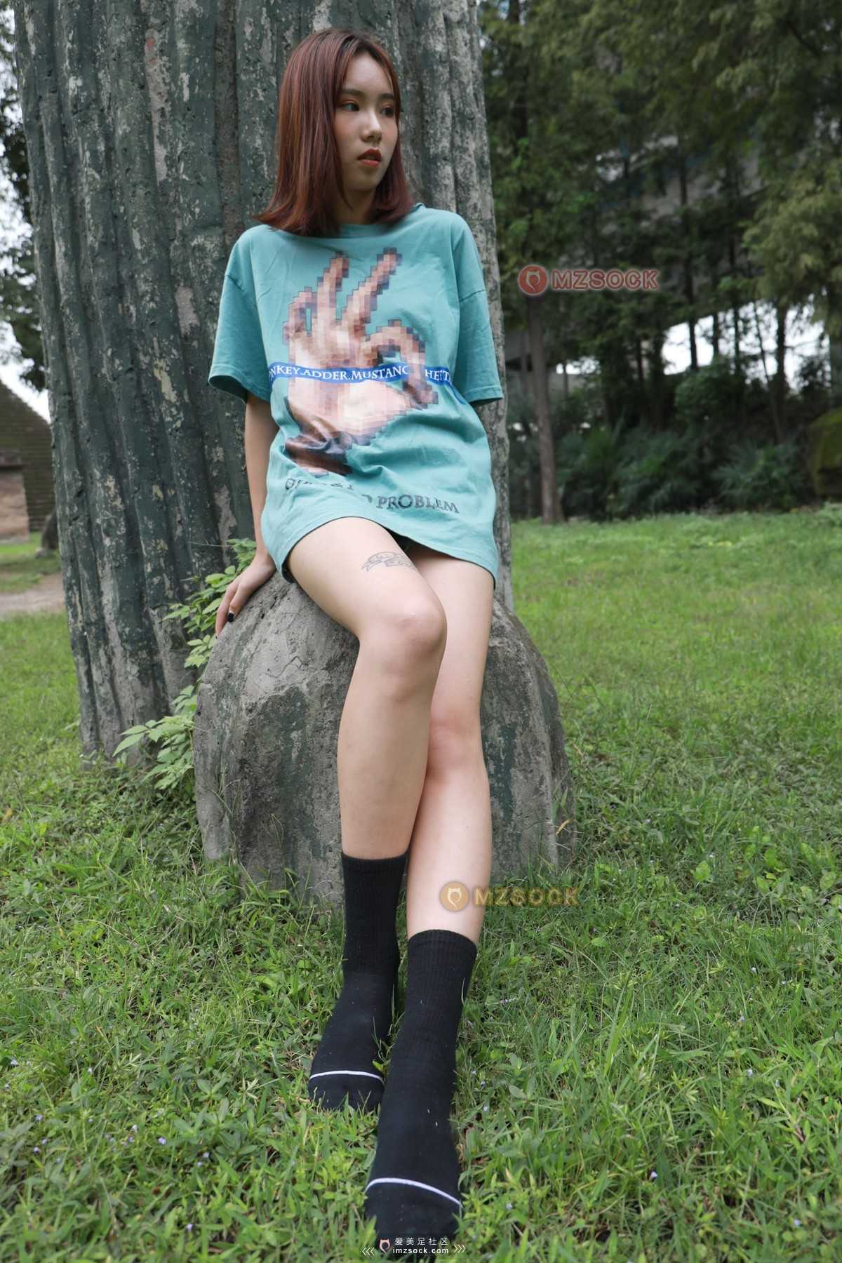 MZSOCK爱美足 No030 曼妮 黑色筒袜裸足 99P - 库里丝